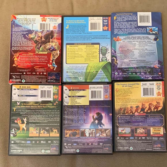 Disney | Media | Disney Dvd Bundle 6 Classic Titles 2 Disk Sets Plus ...